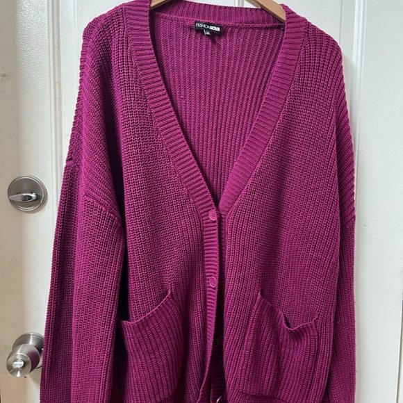 Fashion Nova | Sweaters | Boyfriend Cardigan Purple | Poshmark